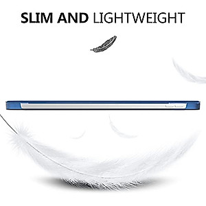 MoKo Case for iPad 10th Generation 10.9 inch 2022, Slim Stand Protective Cover with Hard PC Translucent Back Shell Cover for iPad 10th Gen 2022, Support Touch ID, Auto Wake/Sleep, Navy Blue