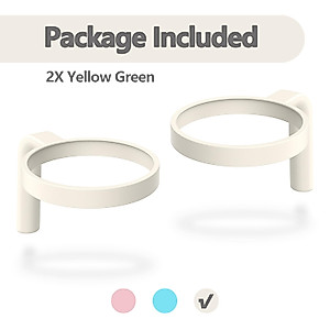 Tumbler Handle for Stanley 14oz Quencher H2.0 Flowstate Tumbler, Pack of 2 Tumbler Handles,Anti Slip, Car Cup Holder Friendly, Improved Grip, Reduced Spills (Cream, 14 oz)