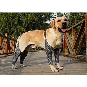 Dog Leggings to Prevent Licking, Pee, Dog Recovery Sleeve, Dog Sleeves for Wounds Front & Back Legs Grey 2X-Large