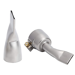 2Pcs Flat Welding Nozzle, 20mm Flat Welding Nozzle Stainless Steel 40mm Weld Nozzle Plastic Welder Tip Welder Tool