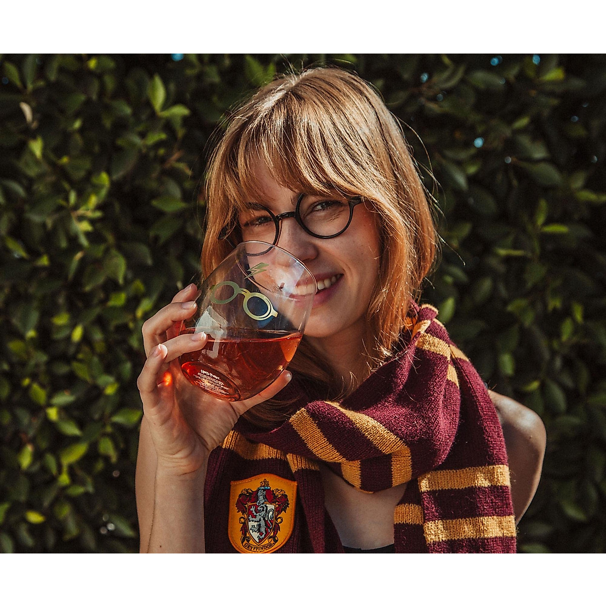 Toynk Harry Potter Icons Stemless Wine Glasses, Set Of 4 | Each Holds 20 Ounces