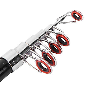 Telescopic Fishing Pole,Fishing Rod,Portable Ultra Short Telescopic Fishing Rod Long Throw Super Hard Glass Fiber Fishing Pole(1.2m/3.9ft)