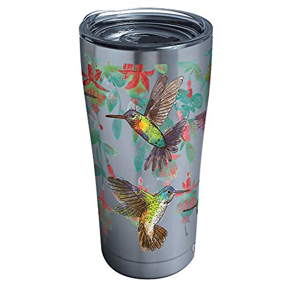 Tervis Colorful Hummingbirds Triple Walled Insulated Tumbler Travel Cup Keeps Drinks Cold & Hot, 20oz Legacy, Stainless Steel
