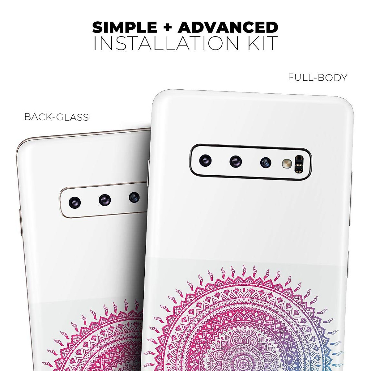 DesignSkinz Ethnic Indian Tie-Dye Circle Protective Vinyl Decal Wrap Skin Cover Compatible with The Samsung Galaxy S20 (Screen Trim & Back Glass Skin)