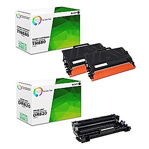 TCT Premium Compatible Toner Cartridge and Drum Unit Replacement for Brother TN-880 DR-820 Works with Brother HL-L6200DW L6300DW L6400DWT, MFC-L6700DW L6800DW Printers (1 TN880, 1 DR820) - 3 Pack