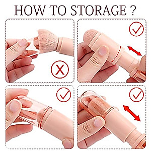 Small Makeup Brush Set Pink - 4 in 1 Portable Travel Lip Brush, Highlight Brush, Eyeshadow Brush, Foundation Blending Powder Brush Retractable Mini Facial Cosmetic Brush Set