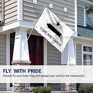 Anley Fly Breeze 3x5 Foot Come And Take It Flag - Vivid Color and Fade Proof - Canvas Header and Double Stitched - Gonzales Historical Flags Polyester with Brass Grommets 3 X 5 Ft