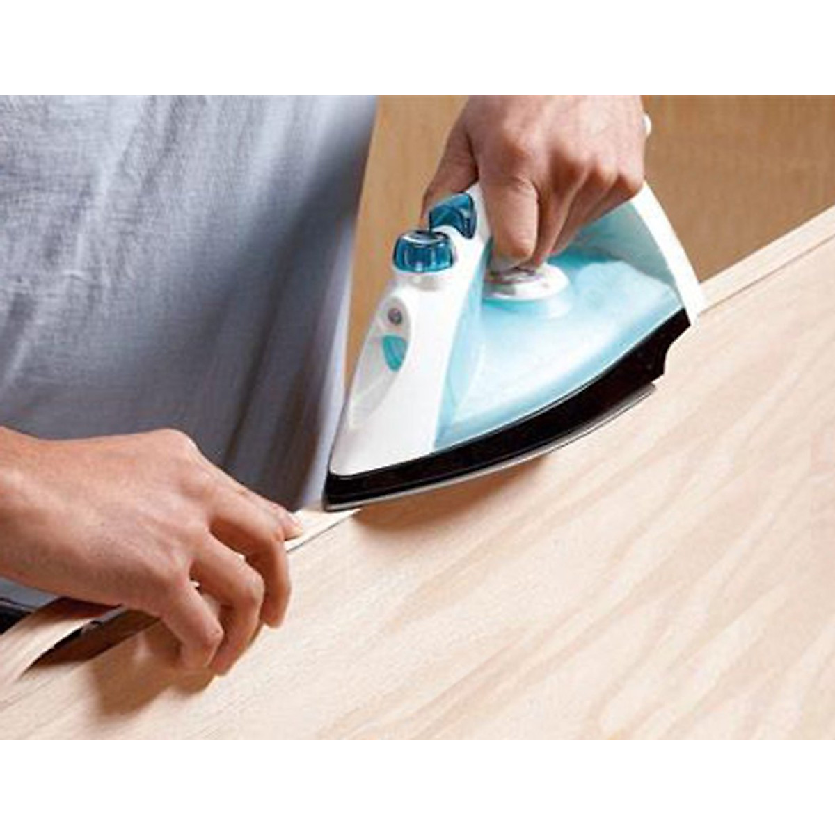 Edge Supply White Oak 2" x 25' Roll Preglued, Wood Veneer Edge Banding, Iron on with Hot Melt Adhesive, Flexible Wood Tape Sanded to Perfection. Easy Application Wood Edging. Made in USA