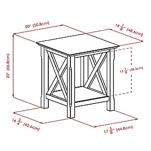 Winsome Xola 20W x 19.13-Inch D End Table, Cappuccino (40420)