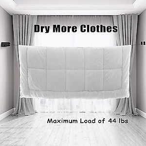 BAKALA Retractable Clothesline Indoors Laundry Line with Adjustable Stainless Steel Double Rope,Wall Mounted Space-Saver Drying Line for Balcony,Bathroom,13.8 Feets Clothes Line(Black)