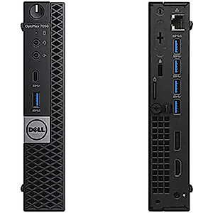 Dell Optiplex 7050 Micro Desktop, Intel i7, 32GB RAM, 256GB SSD, WiFi, Keyboard and Mouse, Windows 10 Pro (Renewed)