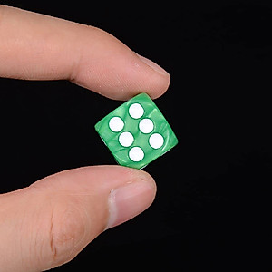 10pcs/Set Dice, Durable Dice Toy, Round Corner Game Dice, Resin Dice, Polyhedral Number Dice, 6 Sided 16mm Dice Entertainment Supplies(Rose red)