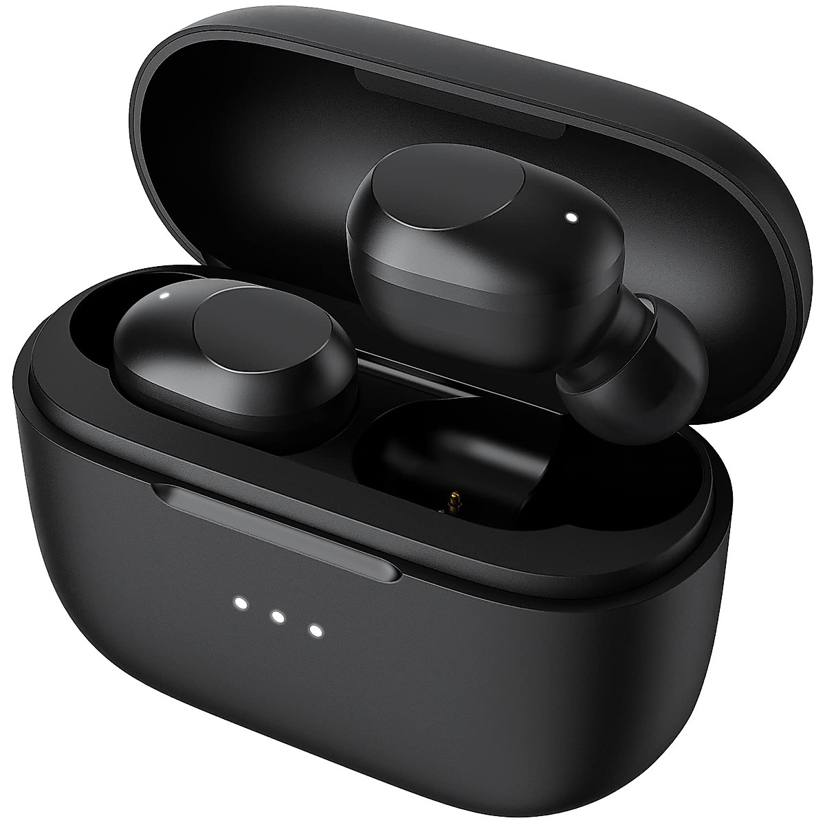 HAYLOU GT5 True Wireless Earbuds, Bluetooth Headphones with Wireless Charging Case and Mic for iPhone Android, Low-Lantecy Game Mode, Clear Sound, in-Ear Stereo Earphones for Work/Home (Black)