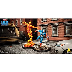 Marvel: Crisis Protocol Captain America & The Original Human Torch Character Pack - Unite Iconic Heroes! Tabletop Superhero Game, Ages 14+, 2 Players, 90 Minute Playtime, Made by Atomic Mass Games