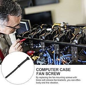 SOLUSTRE 40 pcs Shock-absorbing nails Fan Mounting Pin Absorption Pin computer fans case fans Vibration Reducing Fan Mounting Noise Absorption Rivet Computer Components screw Chassis