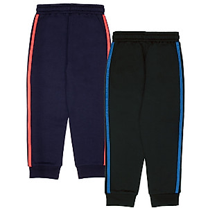 Nintendo Super Mario Boys 2-Pack Jogger Pants, Active Sweatpants Bundle Set for Kids and Toddlers (Size 8, Navy/Black)