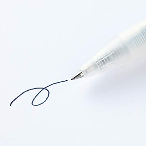 MUJI Smooth Gel Ink Ballpoint Pen Knock Type 10-Pieces Set, 0.5 mm Nib Siz, Blue/Black