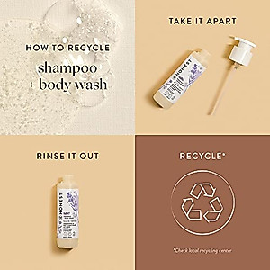 The Honest Company 2-in-1 Cleansing Shampoo + Body Wash and Face + Body Lotion Bundle | Gentle for Baby | Naturally Derived | Lavender Calm, 18.5 fl oz