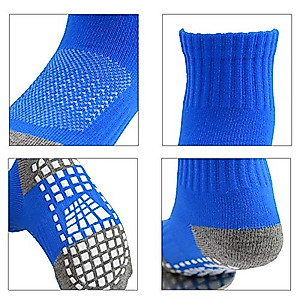 LA DEARCHUU Toddler Socks with Grips Crew Kids Grips Socks Non Slip Baby Socks for 4-7 Years, 6 Pairs Colors