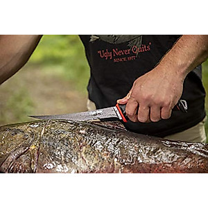 Ugly Stik Ugly Tools 9 Inch Flex Knife for Fishing, Fishing Fillet Knife for Anglers, Sharp Trailing Point Serrated Stainless Steel Blade, Non-Slip Grip Handle,Black