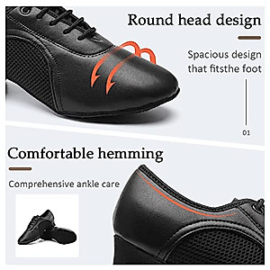 TINRYMX Women Ballroom Practice Shoes Standard Modern Teaching Professional Performance Latin Salsa Dance Shoes,US 5.5