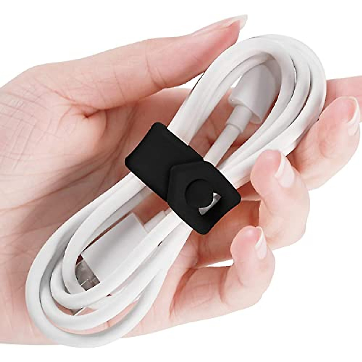 ELFRhino Cord Organizer Cable Straps Clips Wire Ties Earbuds Earphone Headphone Headset Wrap Winder Holder Keeper Manager Management (Set of 18)