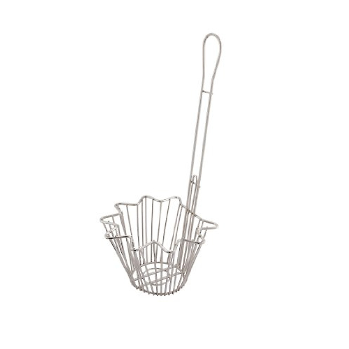 Winco TB-20 Taco Salad Bowl Fry Basket, Round, 18" Hdl TB-20-Round, Chrome