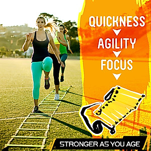 Trained Agility Ladder Bundle 6 Sports Cones, 2 Agility Drills eBook and Carry Case