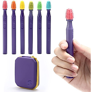 Special Supplies Sensory Mouth Brushes and Oral Stimulation Tools for Kids and Adults, Wake Up Mouth for Desensitization, Soft, Flexible, Textured Silicone (Muticolor 6-Pack)