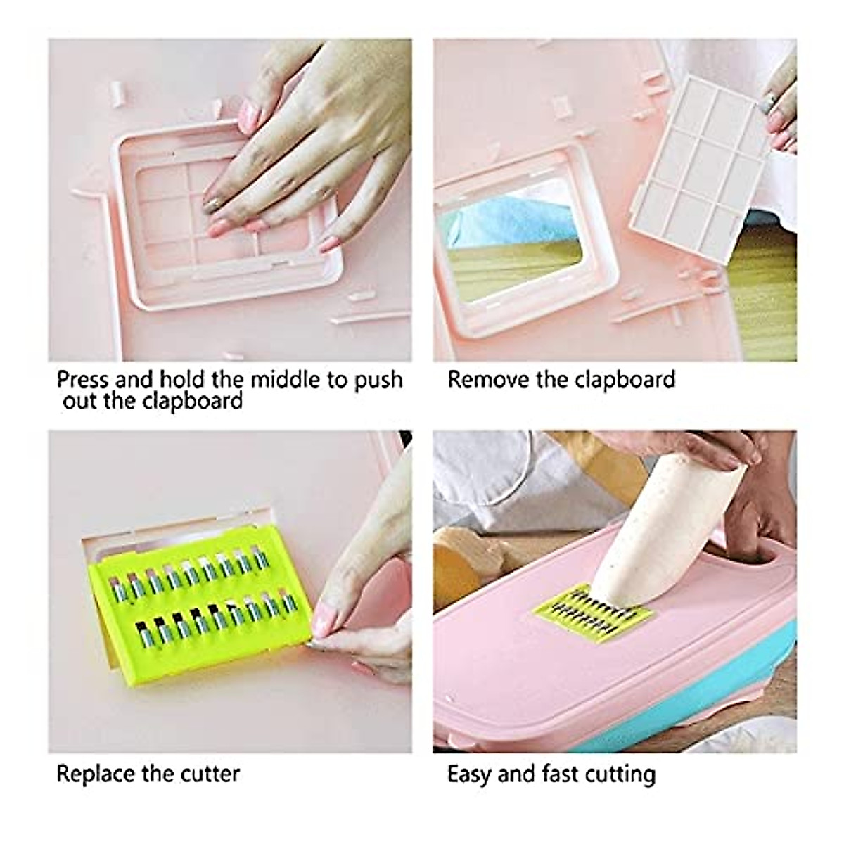 GULRUH Wood Cutting Boards for Kitchen, Kitchen Cutting Board Set Foldable Drain Basket Set Vegetables Kitchen Cutting Board Fruit Drain Basket Durable Non-Greasy Kitchen Tools (Color : Green)