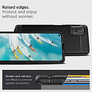 Spigen Rugged Armor Designed for Moto G Stylus (2021) Case [NOT Compatible with Moto G Stylus (2020) / Moto G Stylus (2021) 5G] - Matte Black