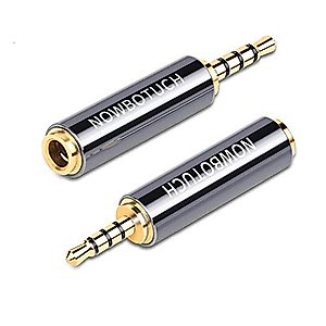 NOWBOTUCH 2.5mm Male to 3.5mm Female Adapter(2 Pack), 3.5mm Female to 2.5mm Male Audio Adapter Converter Headphone Earphone Headset 2.5mm to 3.5mm 3 Ring Jack Stereo or Mono (2.5Male to 3.5Female)