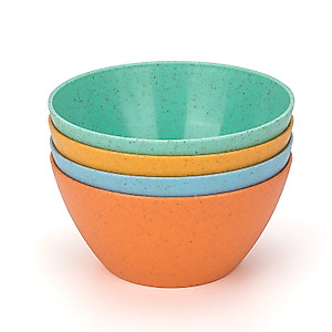 Yalin Wheat Straw Lightweight PP Bowls,28 OZ Unbreakable Cereal Bowls,for Rice and Soup,Dishwasher and Microwave Safe(Multi Color) (Set of 8)