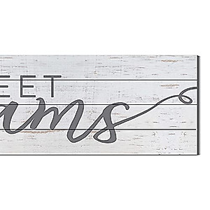 Kindred Hearts 40"x10" Sweet Dreams Shiplap Wall Sign, Grey