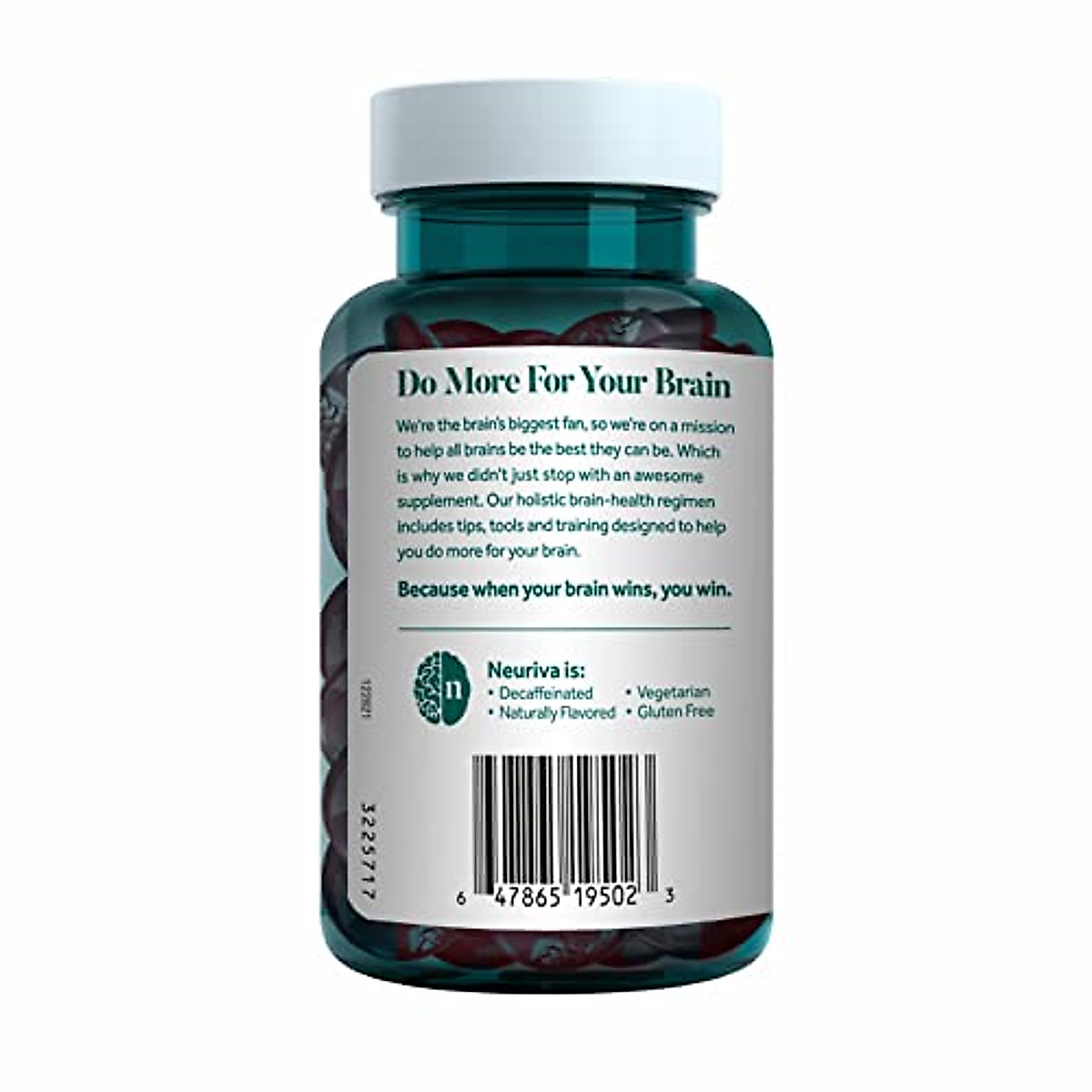 NEURIVA Plus Brain Supplement For Memory, Focus & Concentration + Cognative Function with Vitamins B6 & B12 and Clinically Tested Nootropics Phosphatidylserine and Neurofactor, 50ct Strawberry Gummies