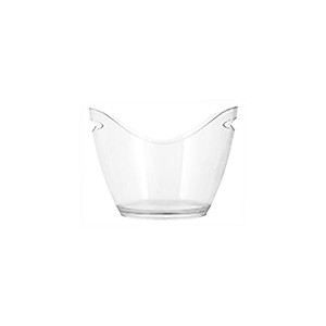 True Chill Clear Ice Bucket - Wine Buckets for Parties - 4 Bottle Capacity Champagne & Wine Acrylic Ice Bucket - 2 Gallon Plastic Ice Bucket Set of 1