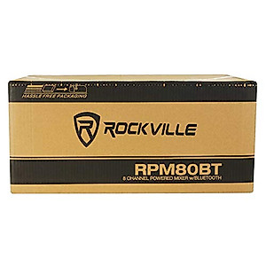 Rockville RPM80BT 2400w Powered 8 Channel Mixer/Amplifier w/Bluetooth/EQ/Effects