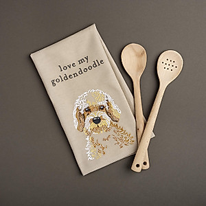 Primitives by Kathy Love My Goldendoodle Dish Towel, 20" x 26", Beige