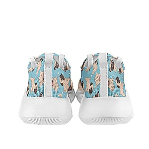 KUIFORTI Lovely Pug Print Women's Road Running Shoes Lightweight Athletic Shoes for Girls Cute Fashion Sneakers Breathable Mesh Sports Tennis Shoes,Size 40 EU