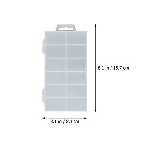 minkissy 5Pcs Boxes containers with lids Portable Bead Box Transparent Beads Button case containers for Beads Storage Box Screw Clamshell Small Object Diamond Box pp Suitcase