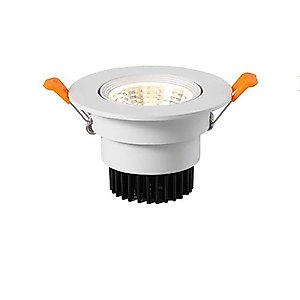 PEHUB LED Round Spotlight Downlight Aluminum Recessed Ceiling Spot Lamp Ultra Bright Integrated Grille Cabinet Commercial Clothing Smallpox Embedded Illumination High Brightness (Color : 6000K White