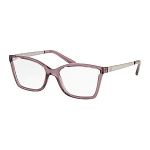 Michael Kors MK4058 CARACAS 3502 54M Burgundy Crystal Injected Rectangular Eyeglasses For Women+ BUNDLE with Designer iWear Eyewear Kit Care Kit