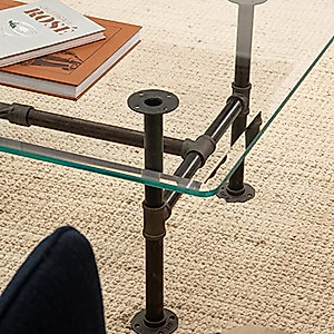 Spancraft 19" x 32" Rectangle Tempered Glass Table Top 3/8" Thick Flat Polish Edge and Touch Corners