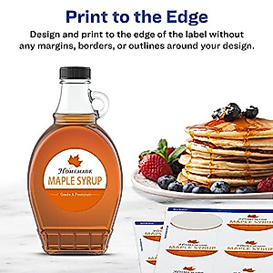 Avery Durable Waterproof Round Labels with Sure Feed, 1-5/8" Diameter, 200 Oil and Tear-Resistant Waterproof Labels, Print-to-The-Edge, Laser/Pigment-Based Inkjet Printable Labels