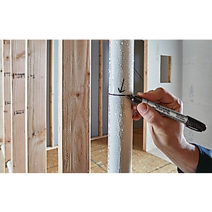 Sharpie Metal Barrel Permanent Markers, Bullet Tip, Black, 12 Count