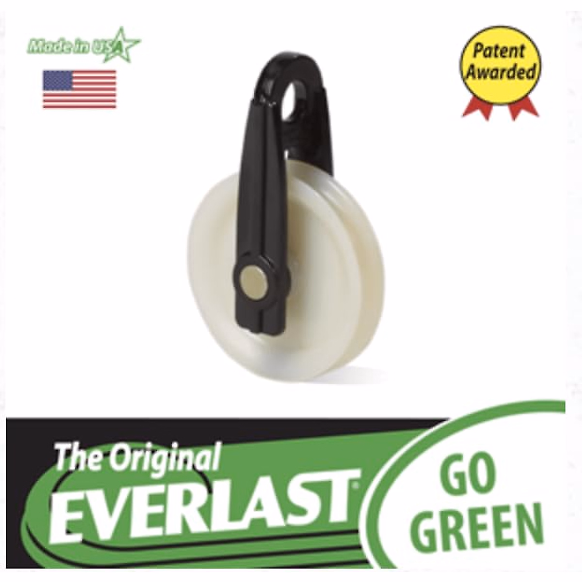 Everlast #70 Utility Pulley with 2 1/2" Wheel (Pack of 2 ea), Useful for Many Applications Including clotheslines and Exercise. Rust Proof Pulleys for Pulley Clothesline Systems