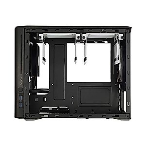 Fractal Design Node 804 - Black - Cube Compact Computer Case - mATX - High Airflow - Modular Interior - 3X Fractal Design Silent R2 120mm Fans Included - USB 3.0 -Window Side Panel
