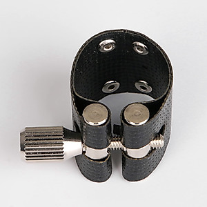 Yibuy Golden B-flat Tenor Saxophone Mouthpiece Gold 6# PU Leather Cap 10.6x3.5cm