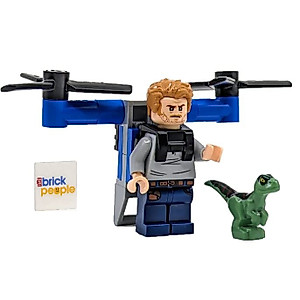 LEGO Jurassic World: Owen Grady Minifigure with Jetpack and Baby Raptor