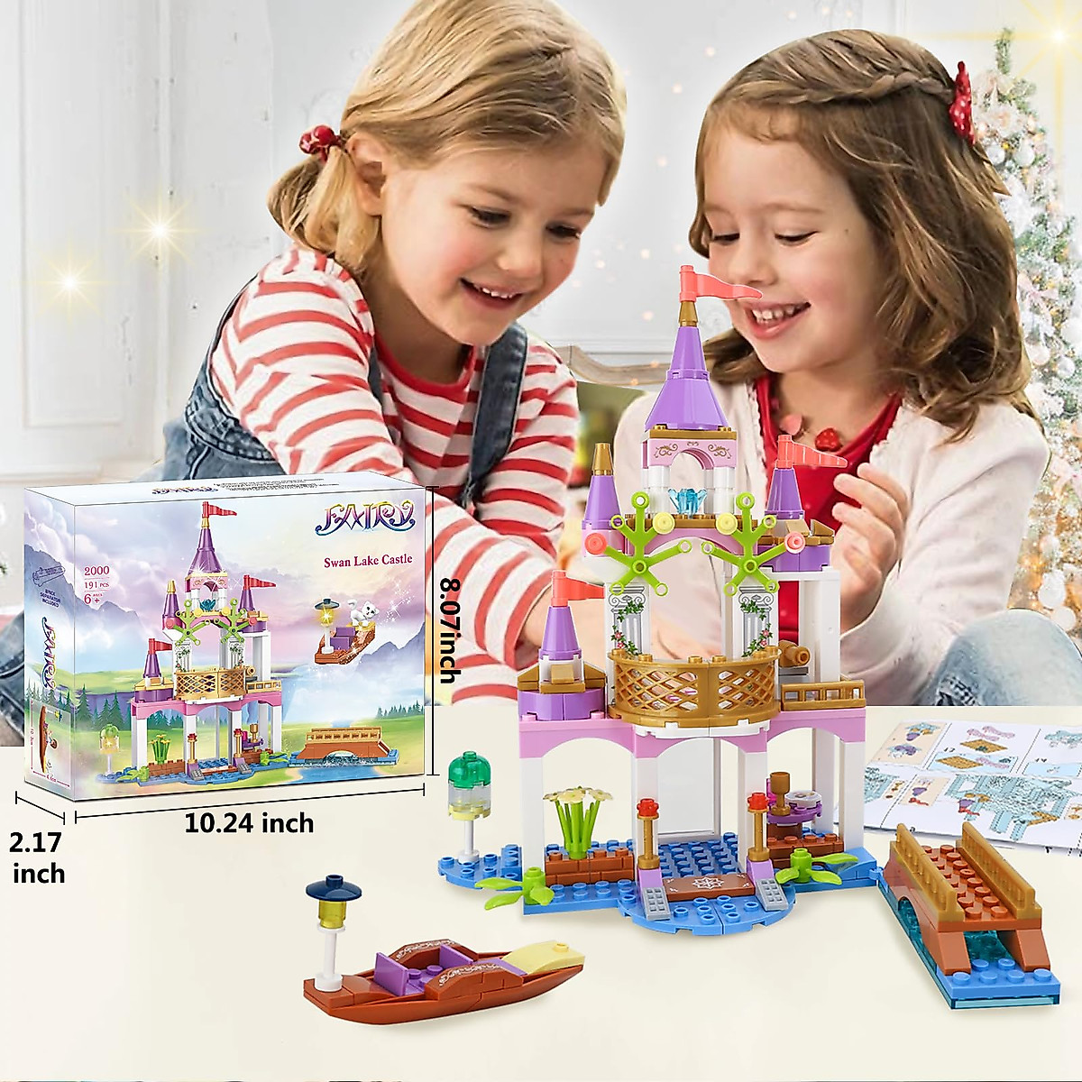 BRICK STORY Girls Princess Carriage Building Sets Pink Royal Carriage Ride for Princess Building Blocks Creative Fairy Buildable Toys for Kids Age 6-12 and up, 98 Pieces